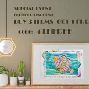 Fish Printable Wall Art, Positive Motivational Quotes, Everyone is a ...