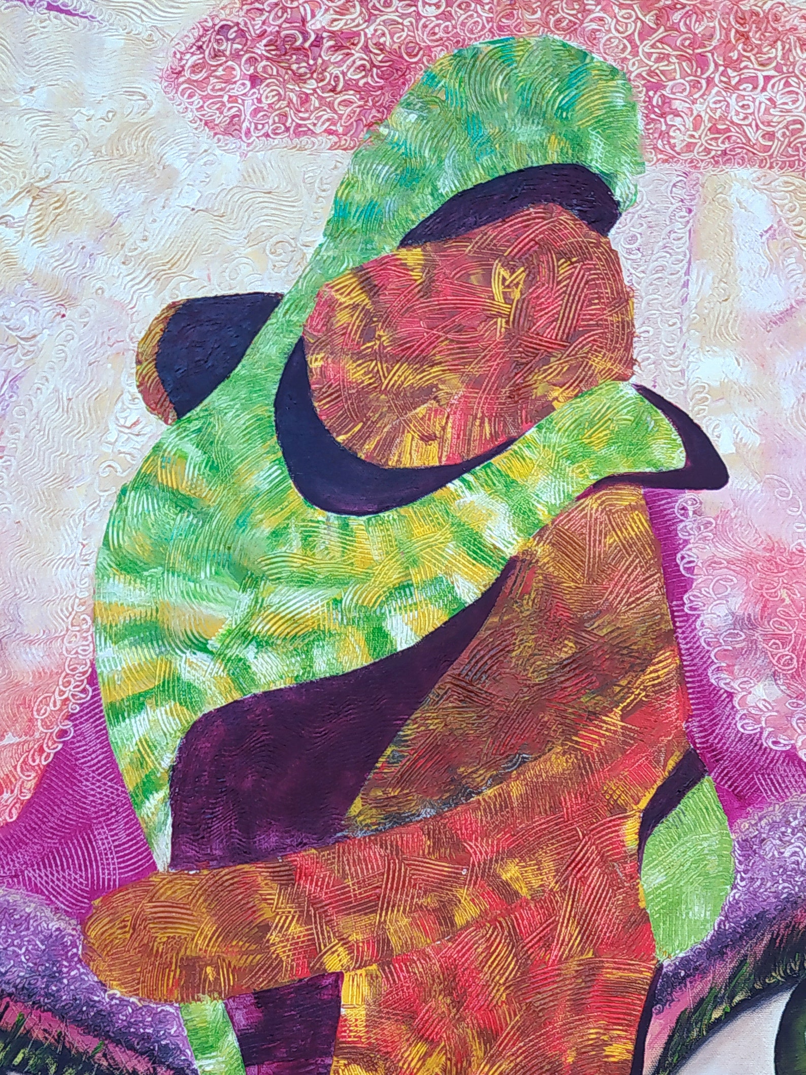 Lovers Embrace Friendship Hug Artwork Print Goddess - Etsy