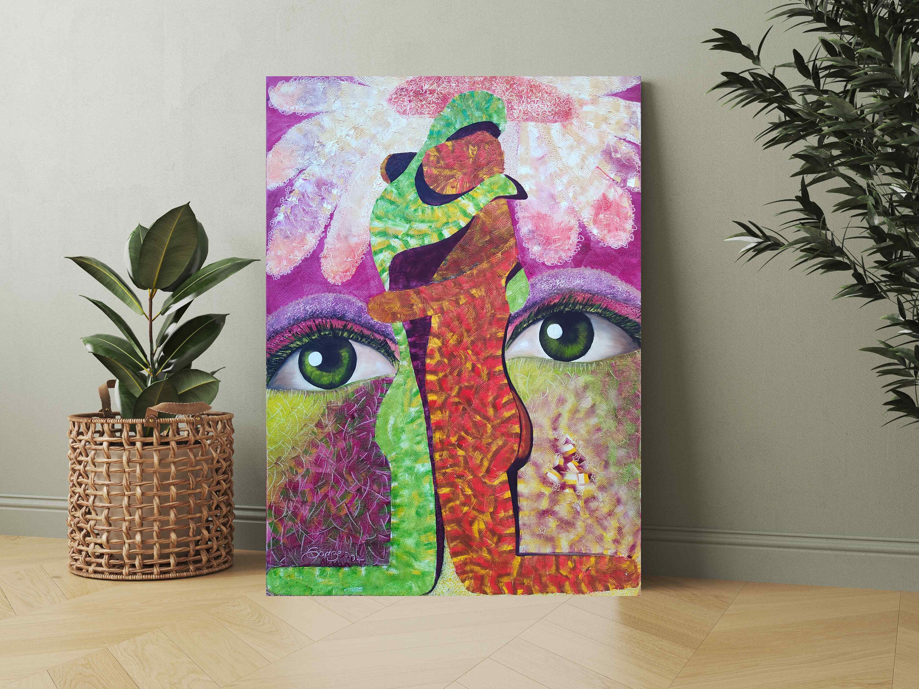 Lovers Embrace, Friendship Hug Artwork Print, Goddess Printable Wall ...
