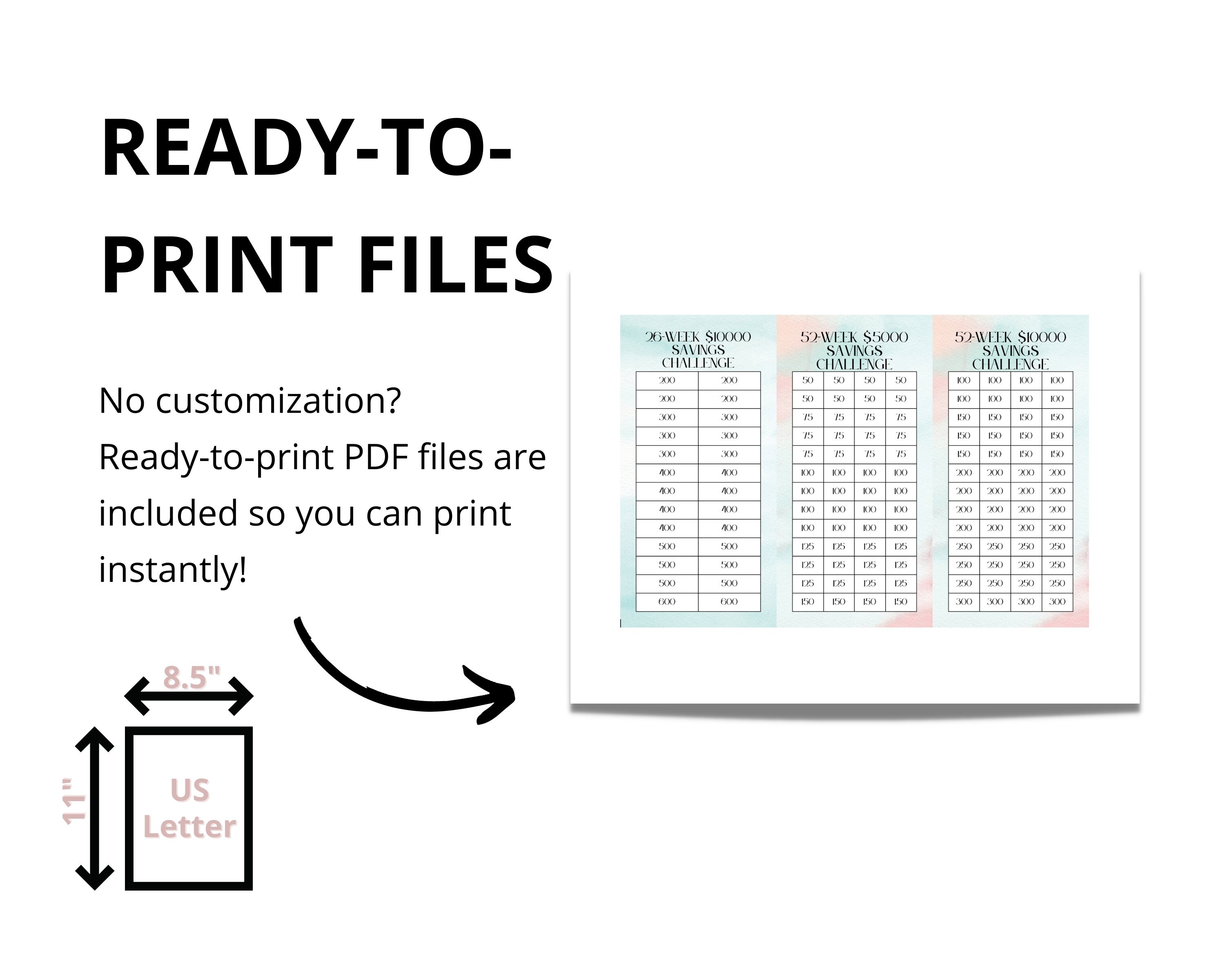 A6 Budget Binder Inserts Ultimate Savings Challenge Bundle - Etsy