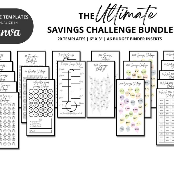 Savings Challenge Bundle - Etsy
