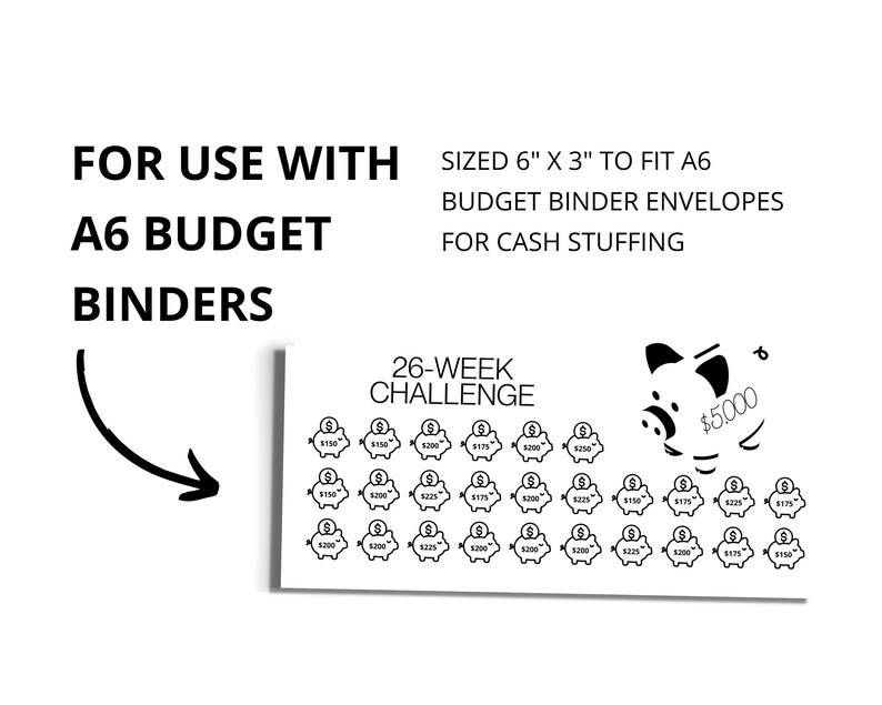 26-week Savings Challenge Bundle TEMPLATE A6 Budget Binder - Etsy