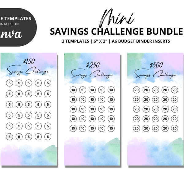 A6 Binder Savings Challenges Printable - Etsy
