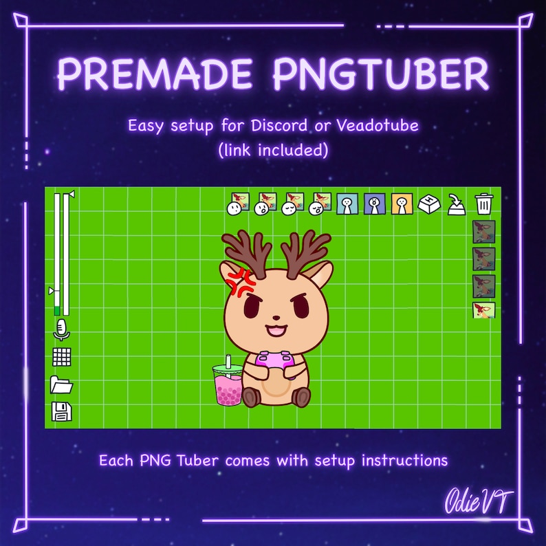 Premade Png-tuber - Deer [ Pngtuber, Vtuber, Discord Reactive Image ...