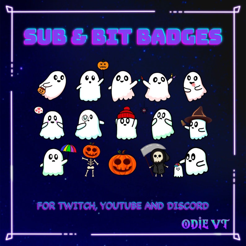 Ghost Sub Badges / Bit Badges / Emotes for Twitch, Youtube and Discord ...