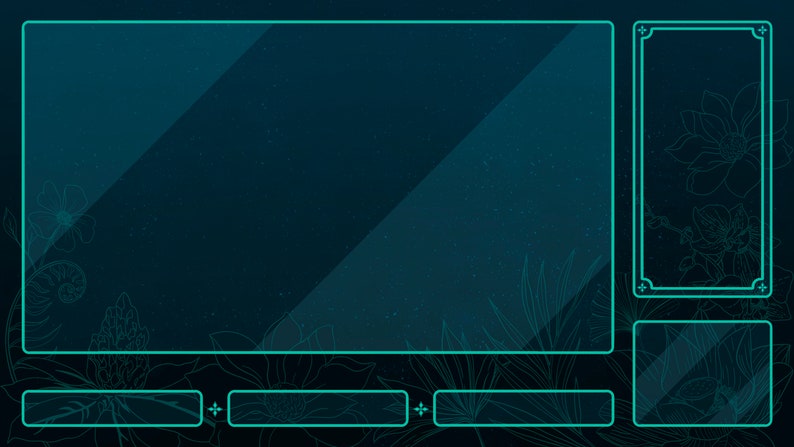 Green Floral Stream Overlay Schedule and Panels Pack Stream - Etsy