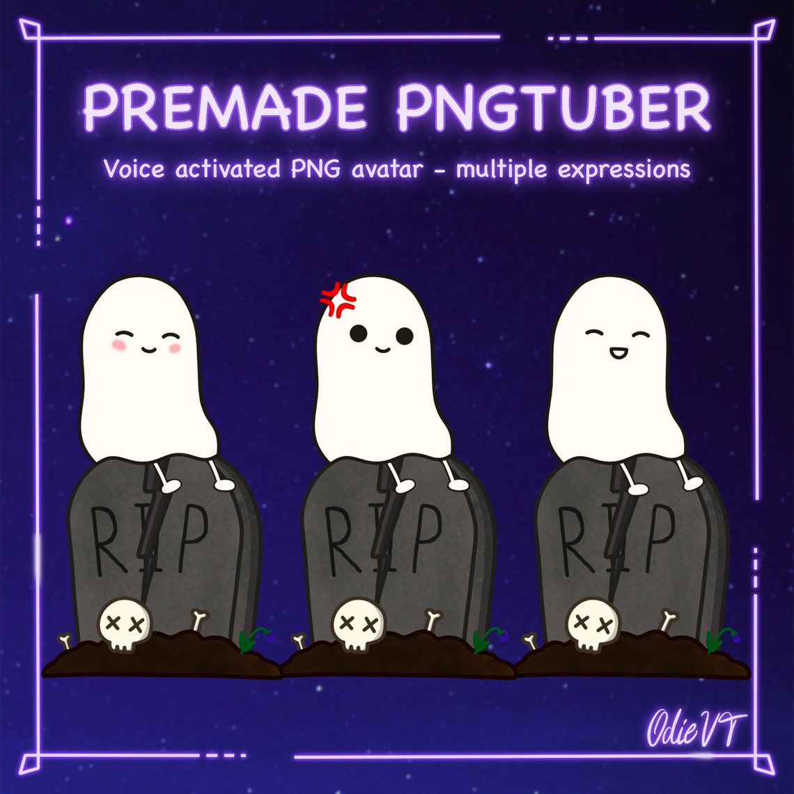 Premade Png-tuber - Ghost Boy [ Pngtuber, Vtuber, Discord Reactive ...