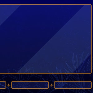 Blue Floral Stream Overlay, Schedule and Panels Pack [ Stream Overlay ...