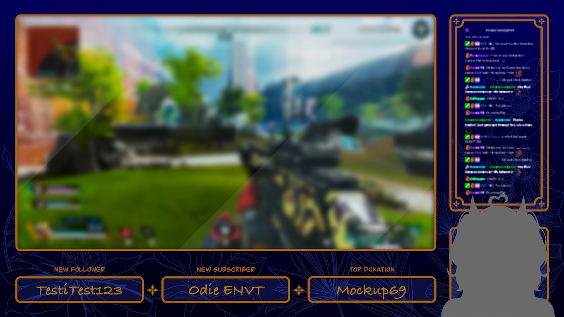 Blue Floral Stream Overlay, Schedule and Panels Pack [ Stream Overlay ...