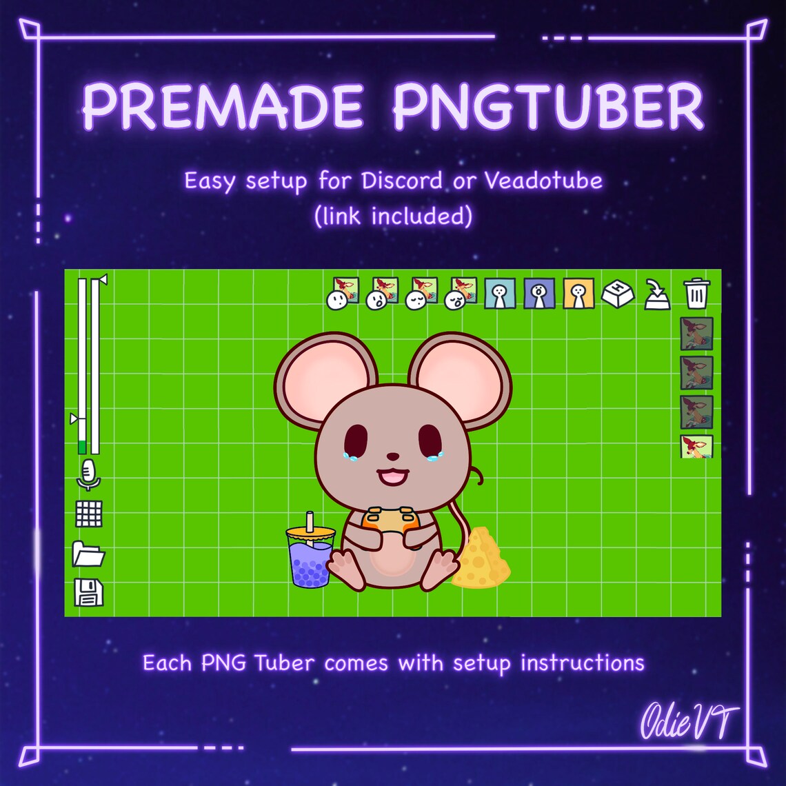 Premade Png-tuber - Mouse [ Pngtuber, Vtuber, Discord Reactive Image ...