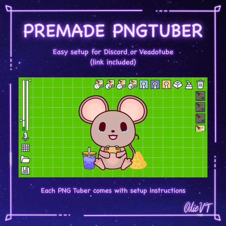 Premade Png-tuber - Mouse [ Pngtuber, Vtuber, Discord Reactive Image ...