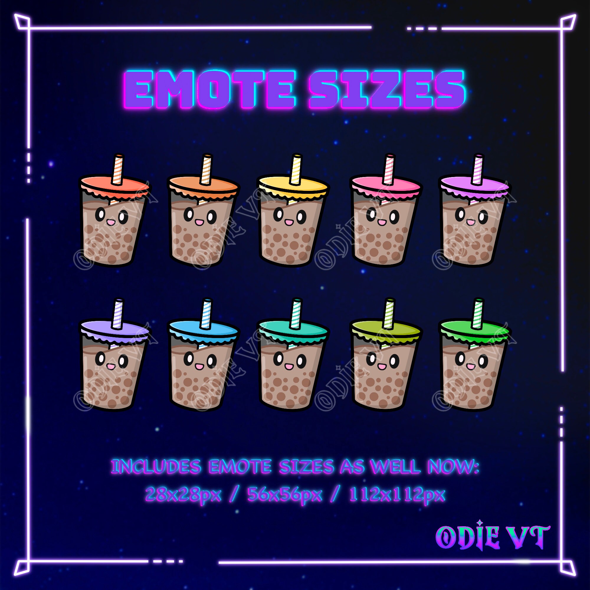 Boba (outline) Sub Badges / Bit Badges / Emotes for Twitch, Youtube and ...