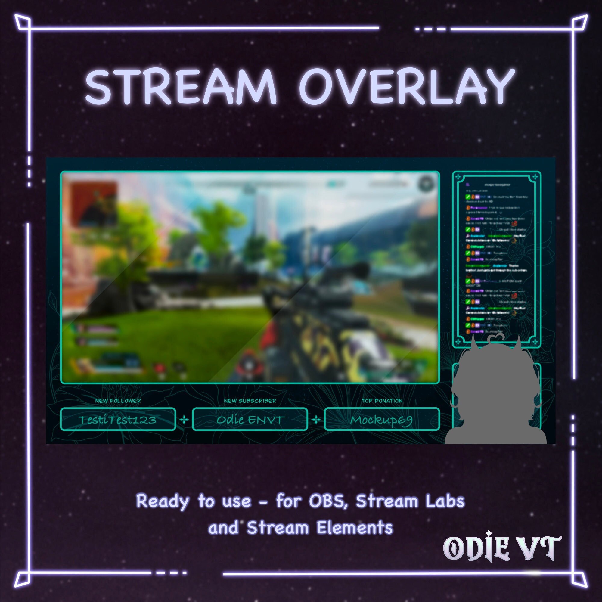 Green Floral Stream Overlay Schedule and Panels Pack Stream - Etsy