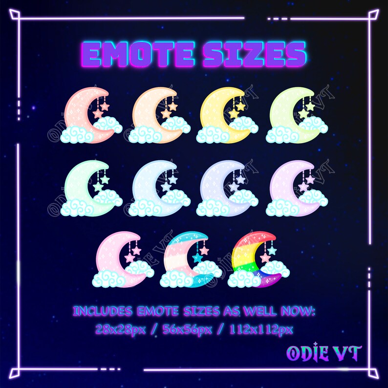 Moon (pastel) Sub Badges / Bit Badges / Emotes for Twitch, Youtube and ...