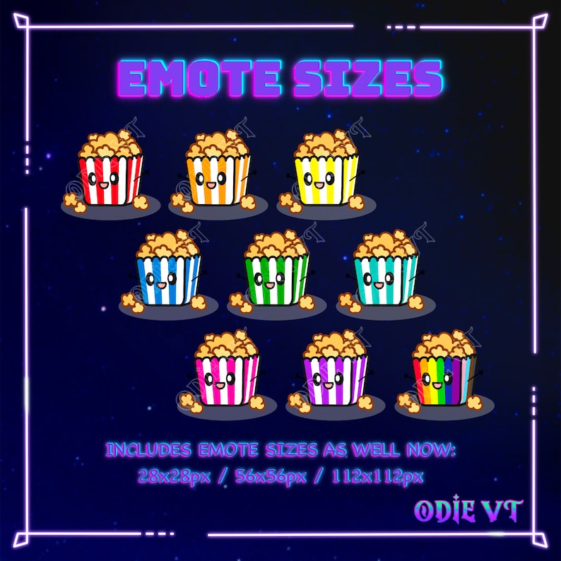Popcorn Sub Badges / Bit Badges / Emotes for Twitch, Youtube and ...