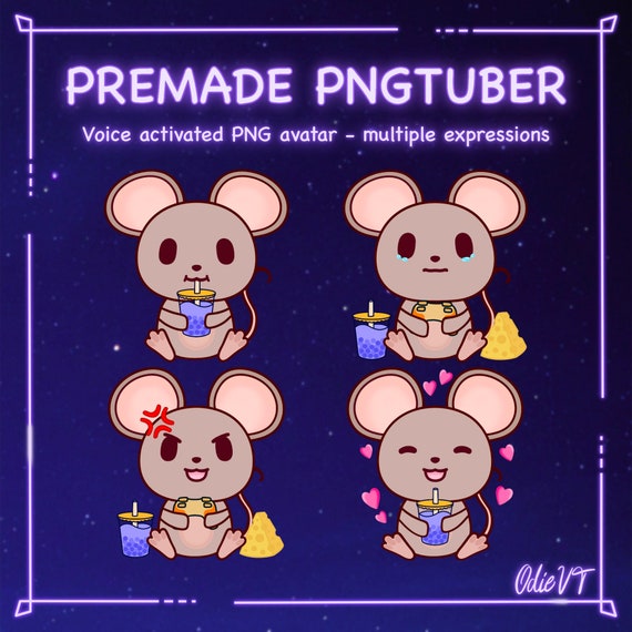 Premade Png-tuber Mouse Pngtuber Vtuber Discord Reactive - Etsy