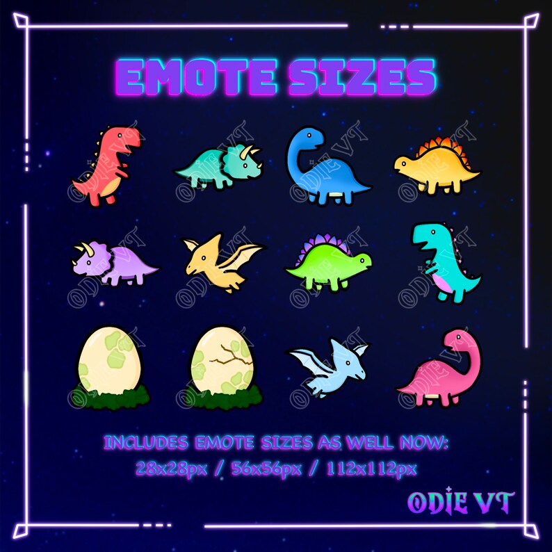Dinosaur Sub Badges / Bit Badges / Emotes for Twitch, Youtube and ...