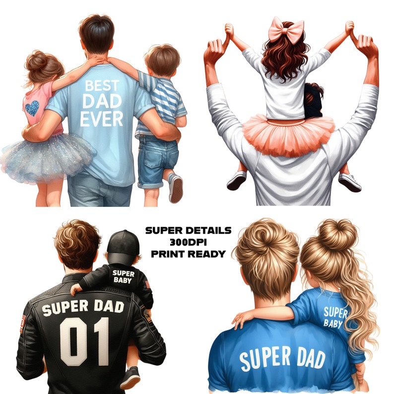 Father's Day Clipart, Father's Day Png, Father and Child Clipart ...