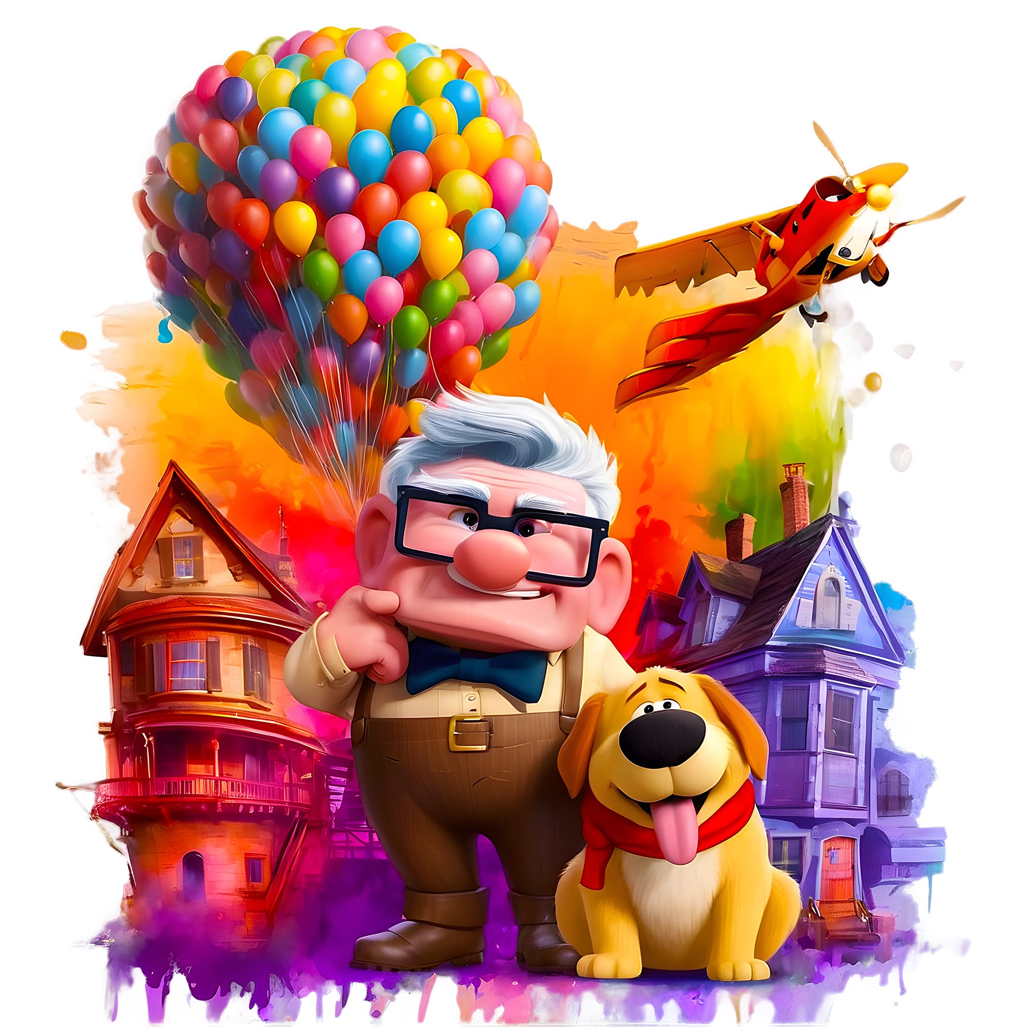 3 PNG UP Movie Watercolor Digital Download File for Sublimation, Print ...