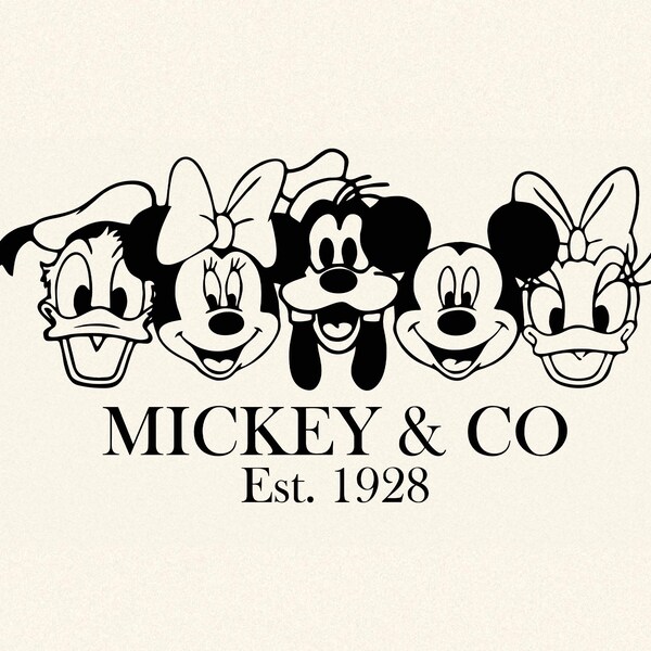 Mickey and Friends Svg - Etsy