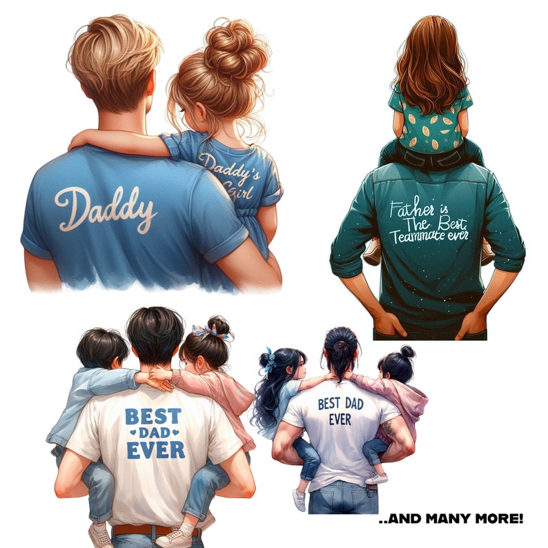 Father's Day Clipart, Father's Day Png, Father and Child Clipart ...