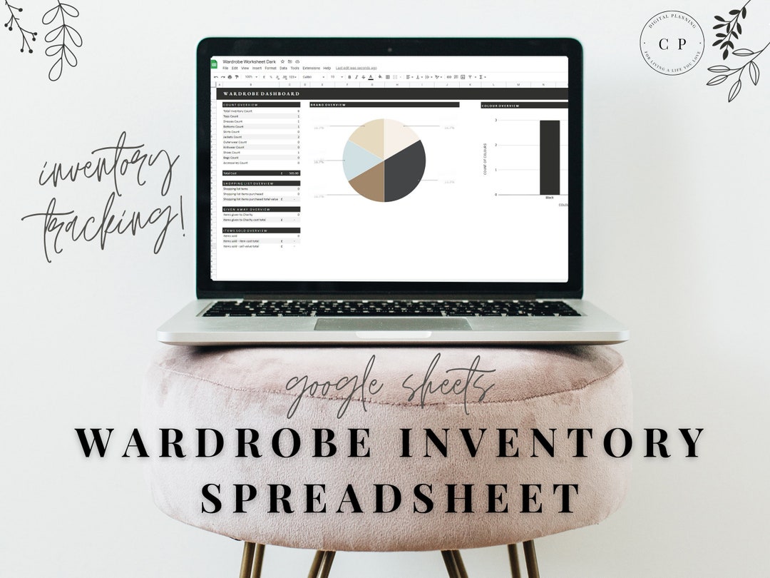 Wardrobe Inventory Spreadsheet the Wardrobe Tracker You Need - Etsy
