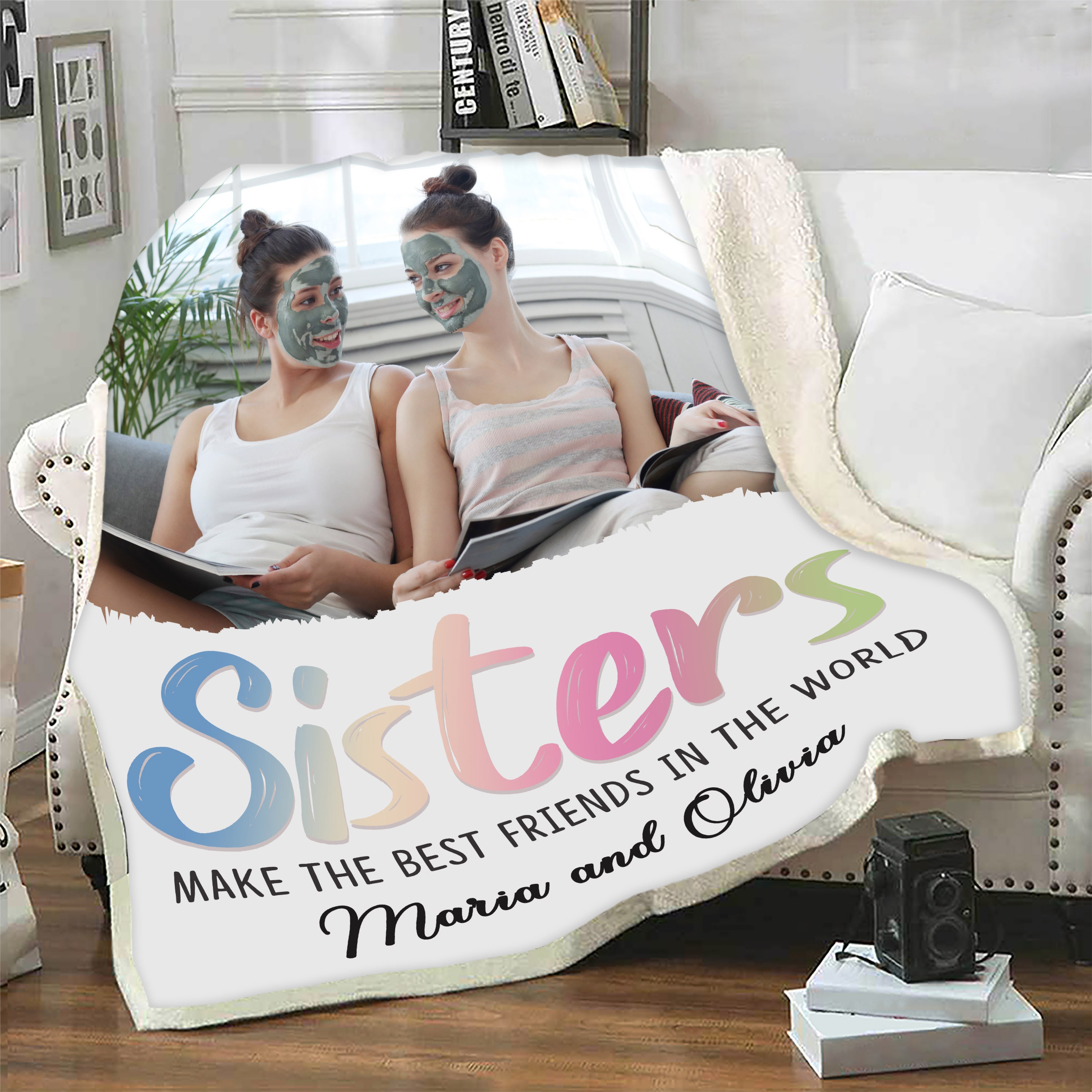 To My Sister I Love You Customized Photo Blanket, to My Sister Blanket ...