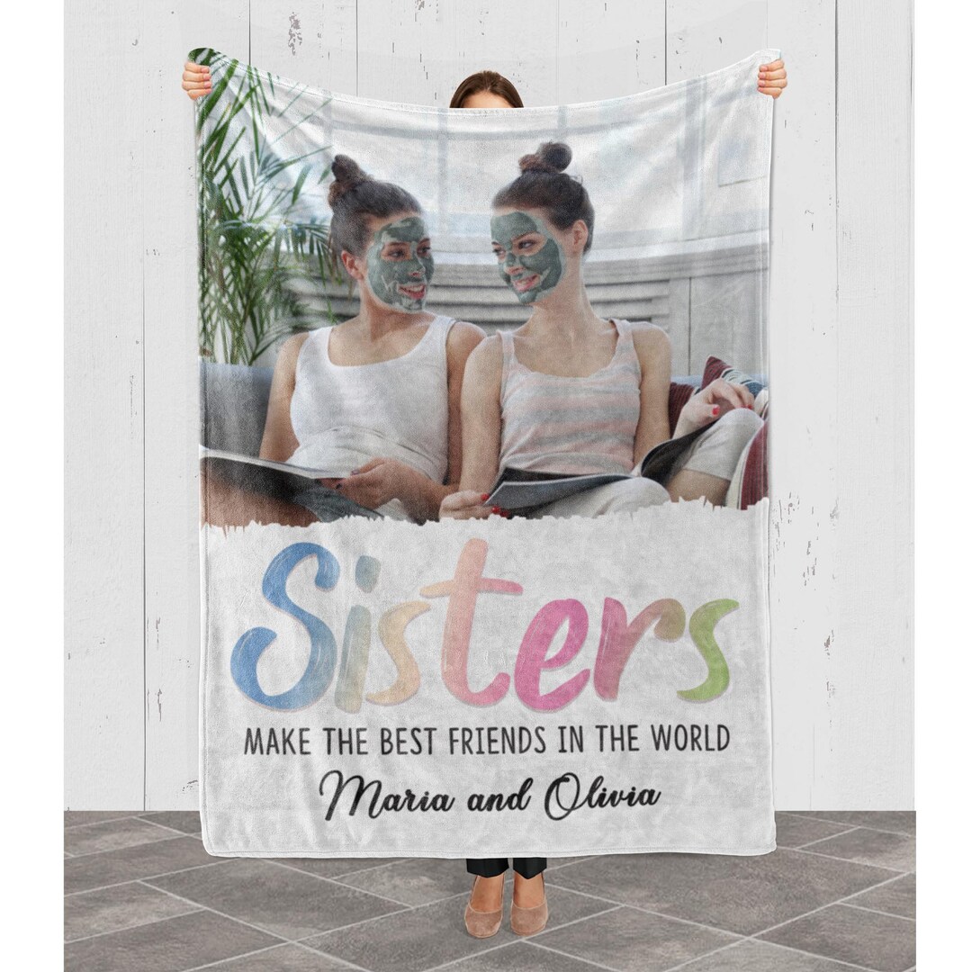 To My Sister I Love You Customized Photo Blanket, to My Sister Blanket ...
