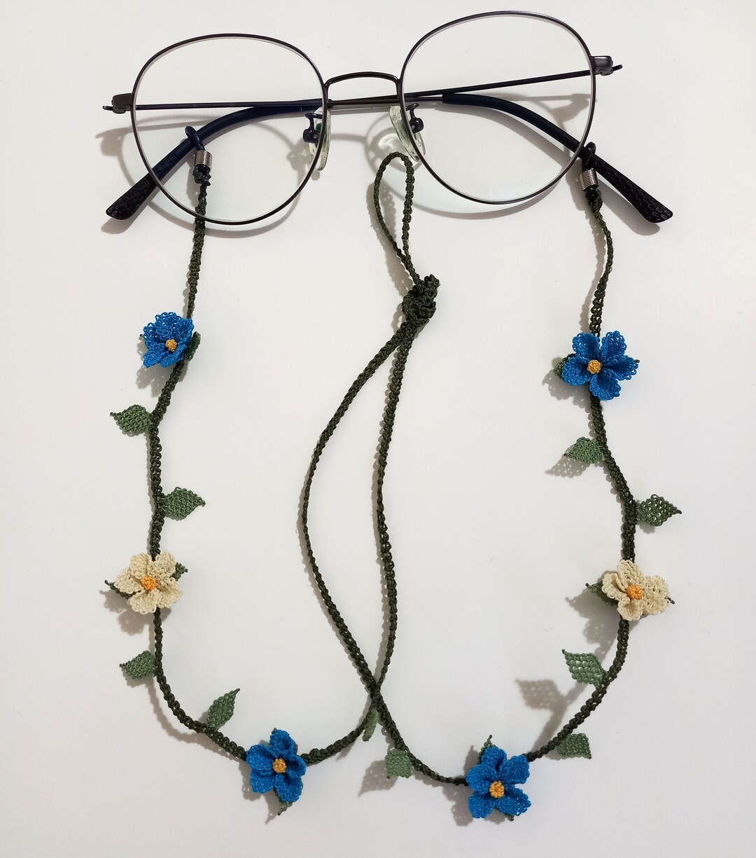 Needle Lace Flower Glasses Strap, Glasses String, Eyeglasses Jewelry ...