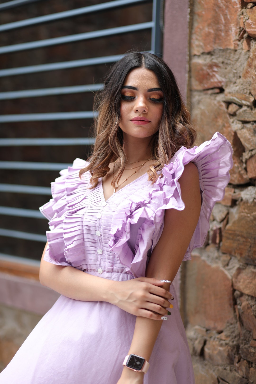 Cotton Ruffled Dress Perfect Dress for Brunch, Casual Evening Outing ...