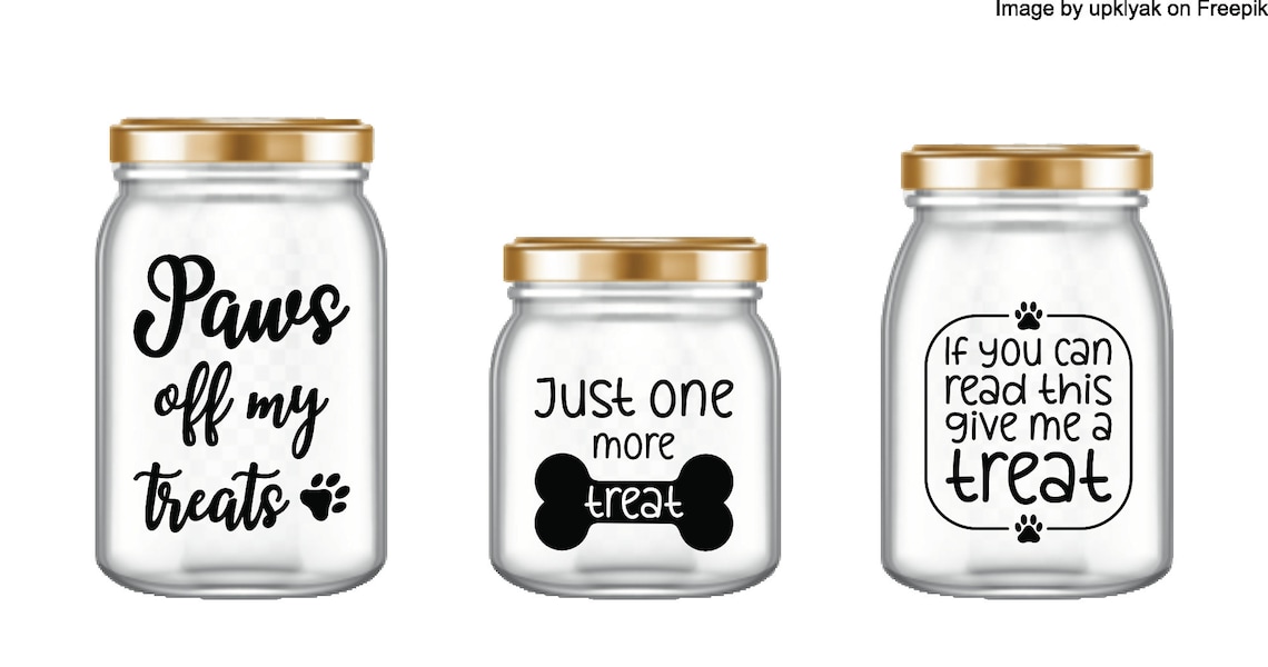 Dog Treat SVG Bundle, Dog Food File, Treat Container File, Treat Jar ...