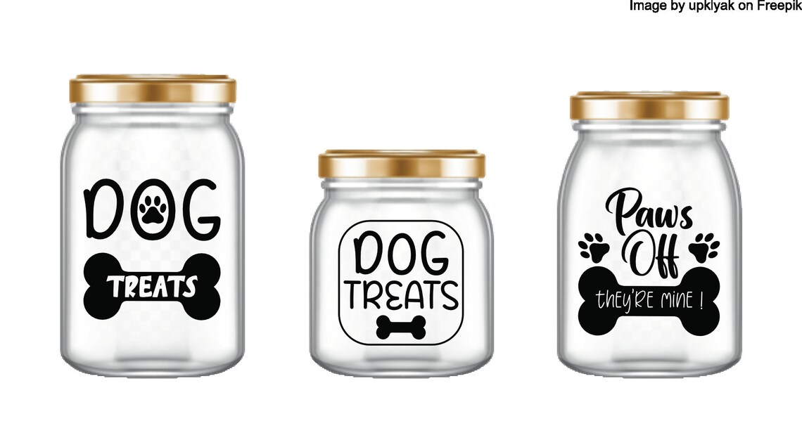 Dog Treat SVG Bundle, Dog Food File, Treat Container File, Treat Jar ...