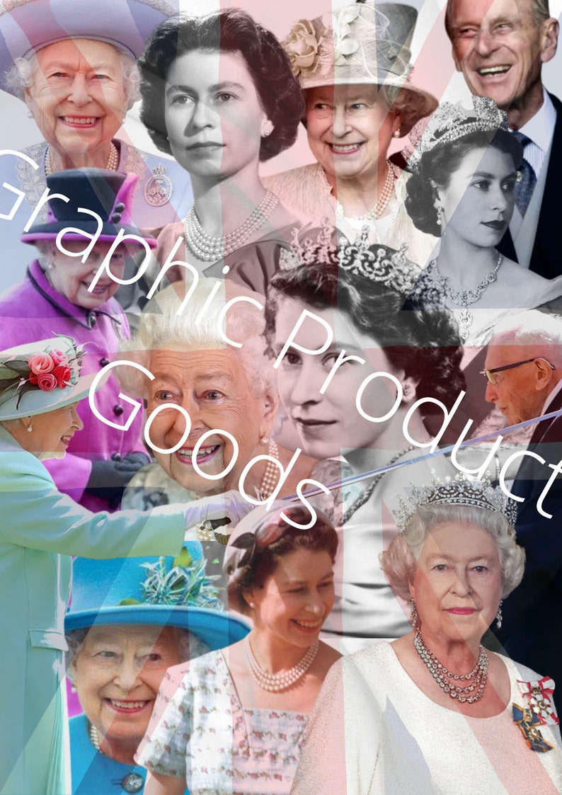 Queen Elizabeth Ii Digital Download, Memorial Graphic, Large Image ...