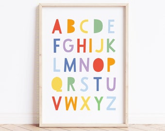 Alphabet Poster Rainbow - Etsy