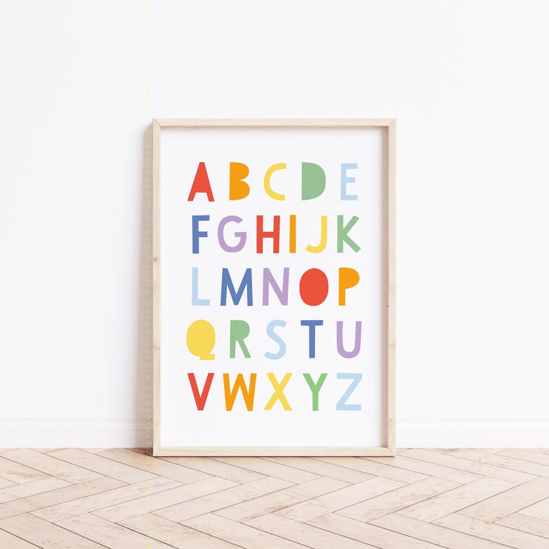 Rainbow Alphabet Poster Printable Rainbow Alphabet Printable - Etsy