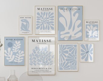 Pastel Blue Matisse Print Set of 6 Matisse Exhibition Poster Neutral ...