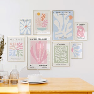 Danish Pastel Prints Gallery Wall Set of 8 Pastel Print Pastel - Etsy