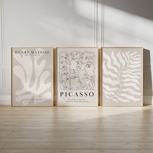 Neutral Wall Art Picasso Poster Printable Wall Art Minimalist Abstract ...