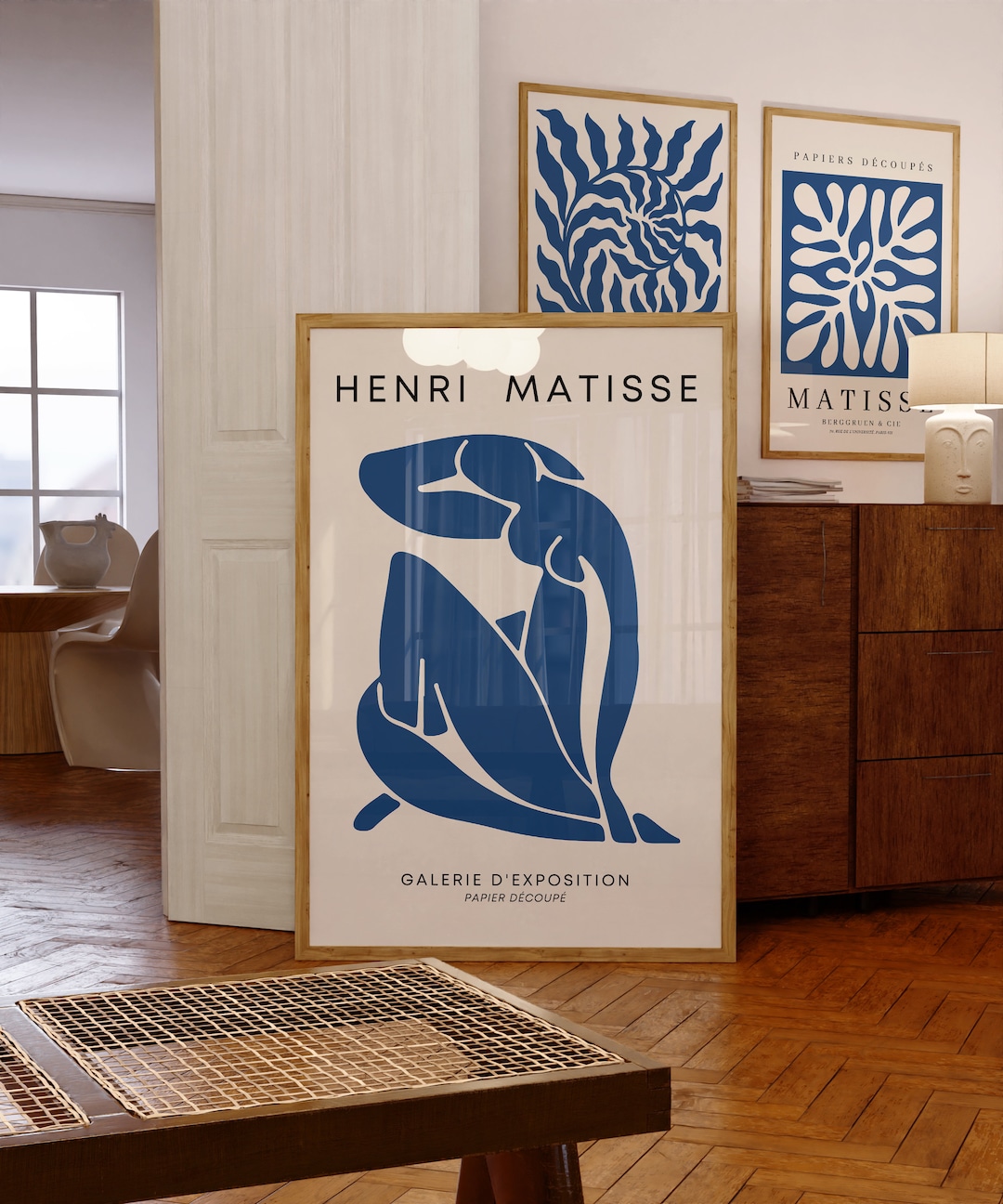 Navy Blue Matisse Print Digital Download Dark Blue Wall Art Exhibition ...