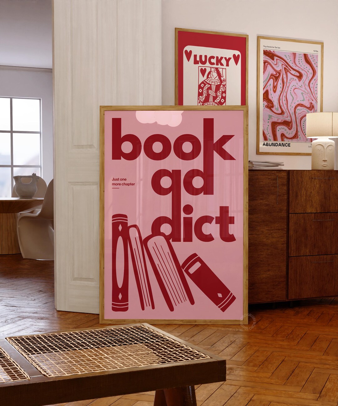 Book Lover Poster: Retro Book Stack Print (digital Download) - Etsy