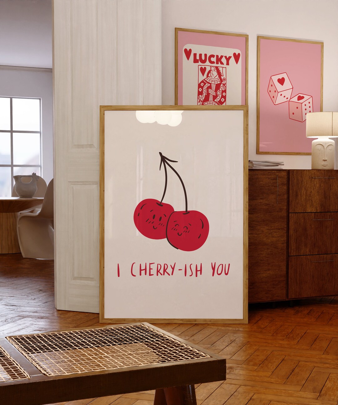 Kirsche Poster Funky Wand Dekor Kirsche Wand Kunst Kirschen - Etsy.de