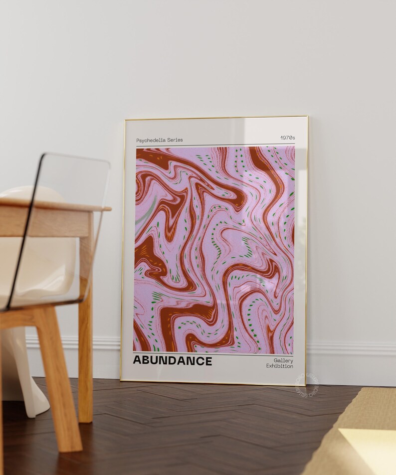 70s Psychedelic Aura Print: Retro Gradient Poster (digital Download - Etsy