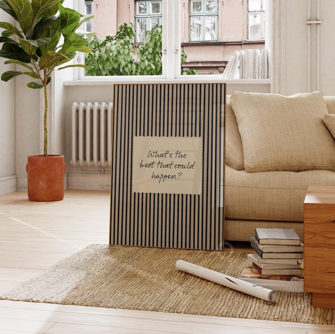 Motivational Office Print: Whats the Best That Could Happen, Gray ...