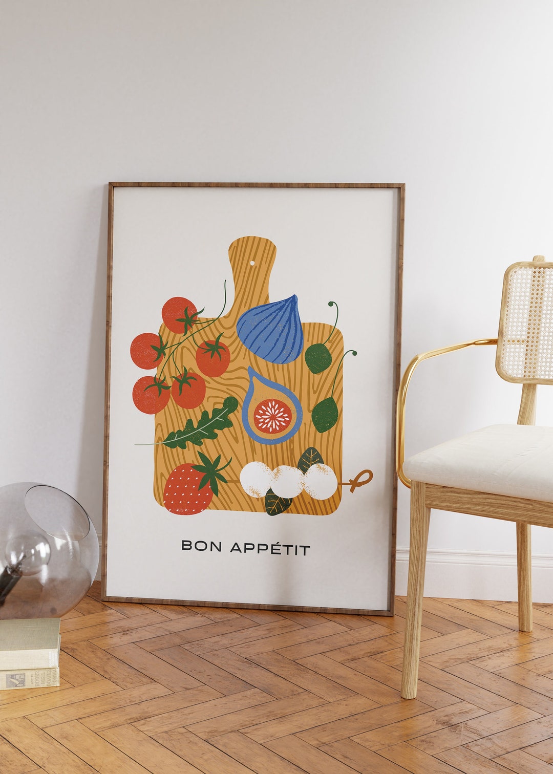 Bon Appetit Art Print Kitchen Wall Art Digital Download Kitchen Decor ...