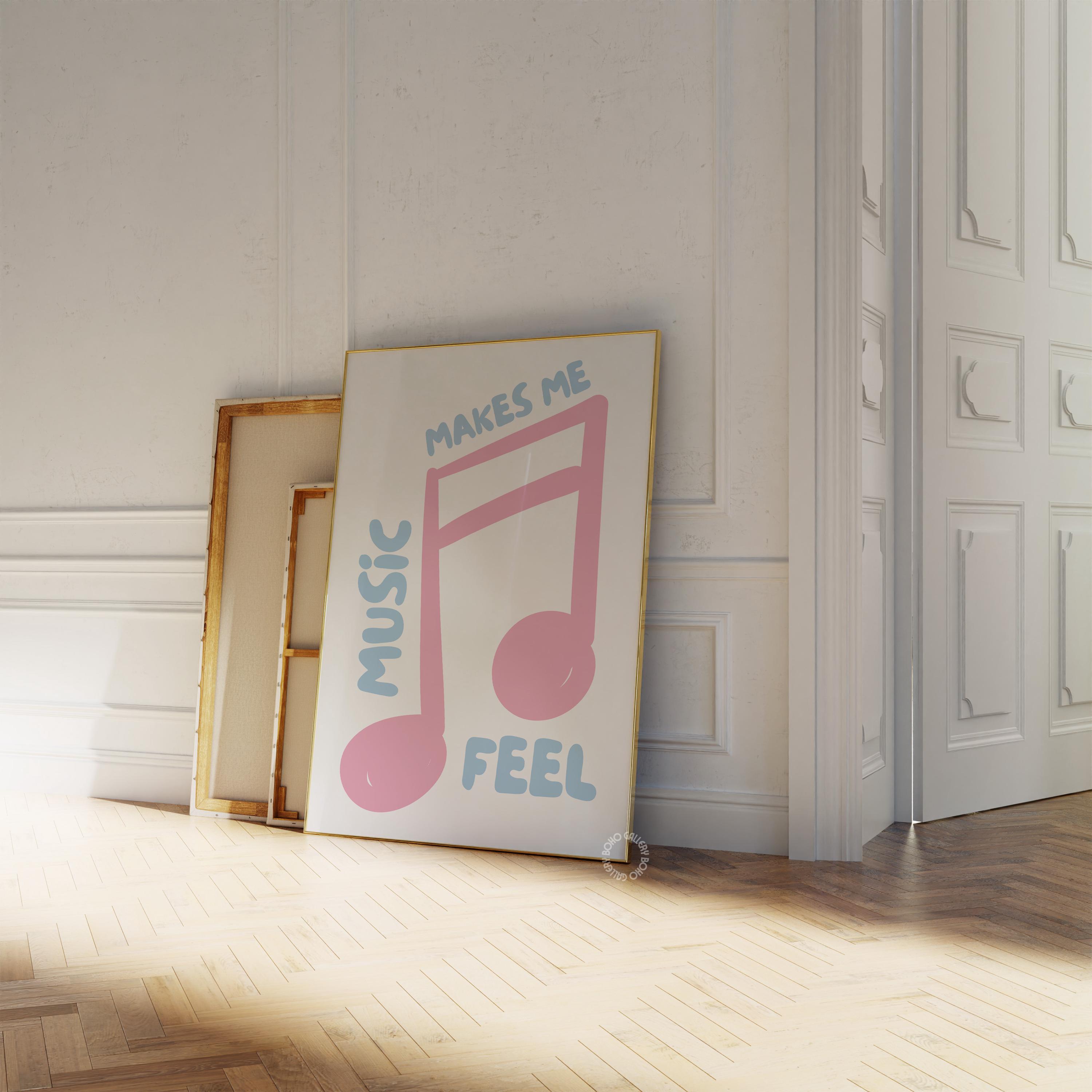 Pink & Blue Music Note Print: Preppy Dorm Decor (digital Download) - Etsy