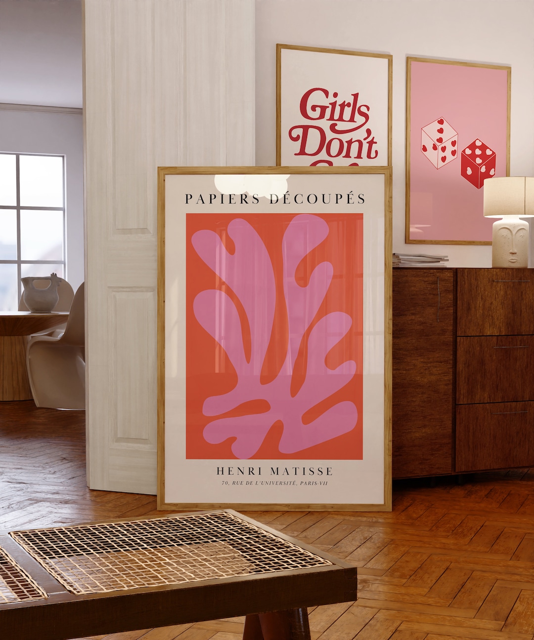 Pink Matisse Print: Abstract Botanical Art, Gallery Wall Decor (digital ...