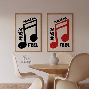 Retro Music Note Poster, Groovy Wall Art (digital Download) - Etsy