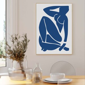 Navy Blue Henri Matisse Set of 3 Prints DIGITAL DOWNLOAD Matisse Prints Mid Century Modern ...