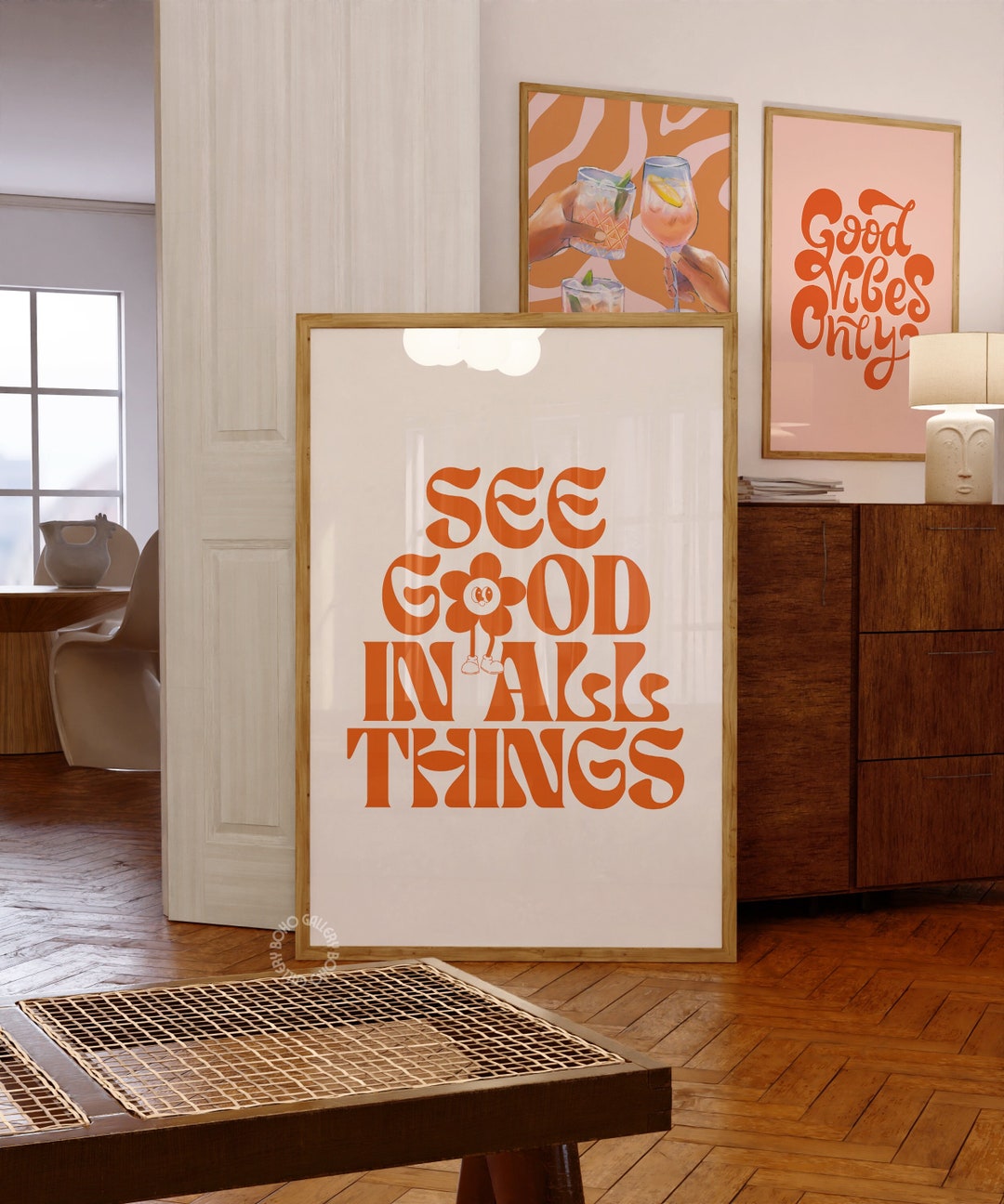 Groovy Wall Art, Groovy Flowers Gallery, Retro Wall Art, Funky Wall ...