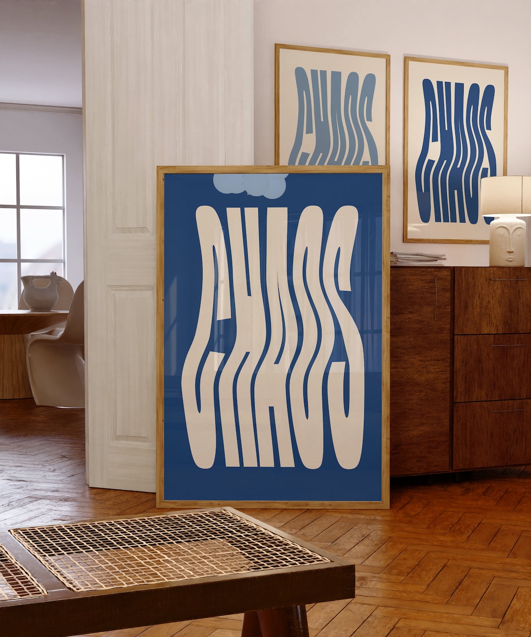 Typography Print, Blue Wall Art, Minimalist Print, Blue Preppy Wall Art ...